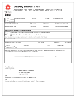 Fillable Online hilo hawaii Fill - Free fillable Uhhfeefrm (University of Hawaii at Hilo) PDF ...