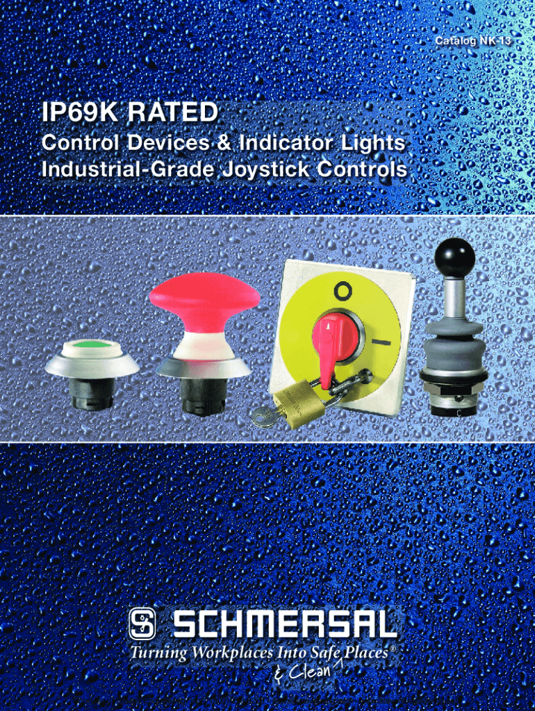 Fillable Online Schmersal IP69K Rated Control Devices & Indicator ...