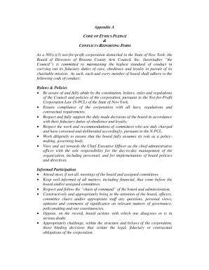 Fillable Online Sample Ethics Pledge - Florida League of Cities Fax ...