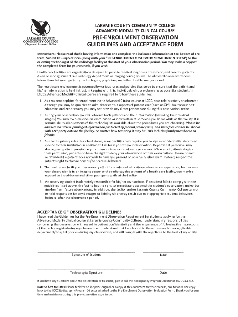 Fillable Online lccc wy ADVANCED MODALITY CLINICAL COURSE Fax Email ...