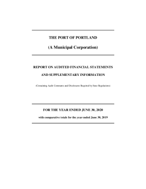 Fillable Online THE PORT OF PORTLAND (A Municipal Corporation) Fax ...
