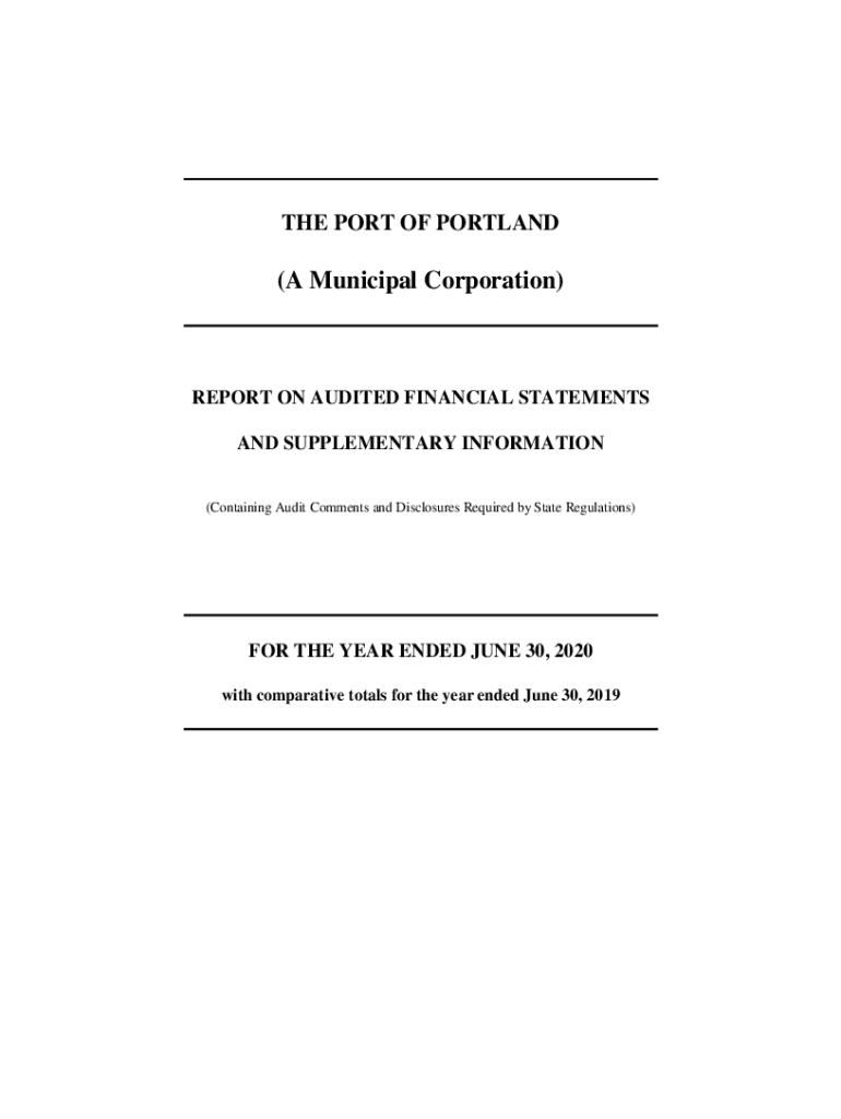 Fillable Online THE PORT OF PORTLAND (A Municipal Corporation) Fax ...