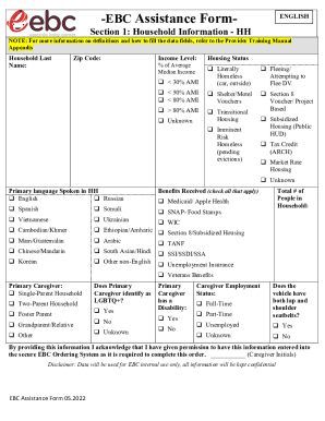 Fillable Online EBC Assistance Form Fax Email Print - pdfFiller