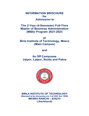 Fillable Online Fee Structure for 2021-22 final-web - BIT Mesra Fax ...