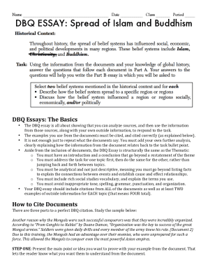 Fillable Online Why Did Islam Spread So Quickly Dbq - IPL.org Fax Email ...