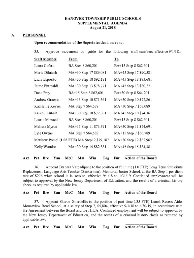 Fillable Online Approve movement on guide for the following staff ...