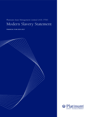 Fillable Online Modern Slavery Statement for the financial year ended ...