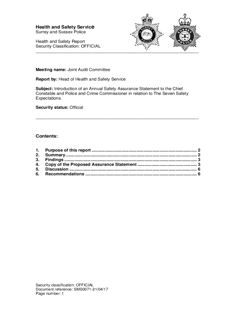 Fillable Online Appendix 5 New Annual Assurance Statement Fax Email ...