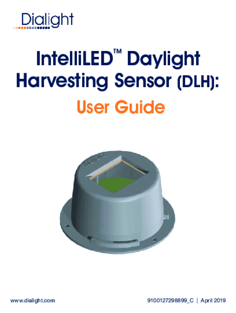 Fillable Online Dialight Daylight Harvesting Sensor (DLH) User Guide ...