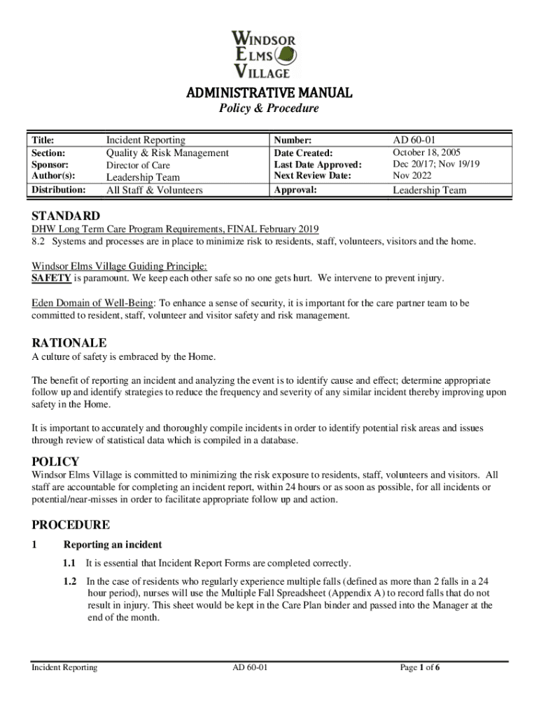 Fillable Online Administrative Manual IntroductionCal State LA Fax ...