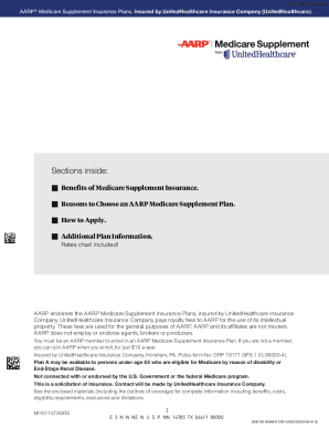 Fillable Online AARP Group Medicare Supplement plans - UnitedHealthcare ...