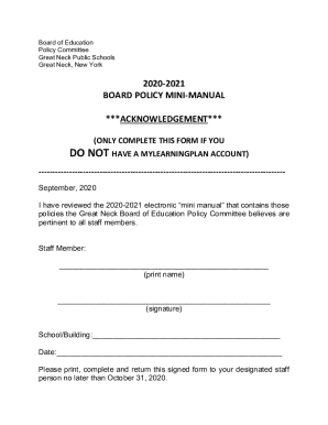 Fillable Online Mini Manual Sign Off Sheet 2020-21 Updated Fax Email ...