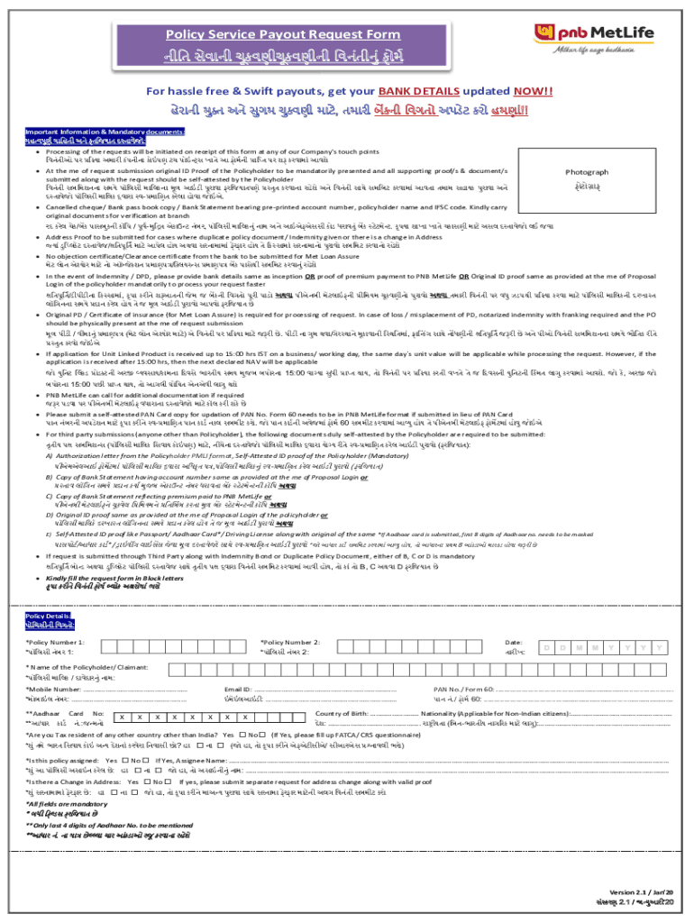Fillable Online Financial Payout Request Form - Fill Online, Printable ...