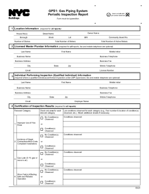 Fillable Online GPS2: Gas Piping System (City of New York) PDF form ...