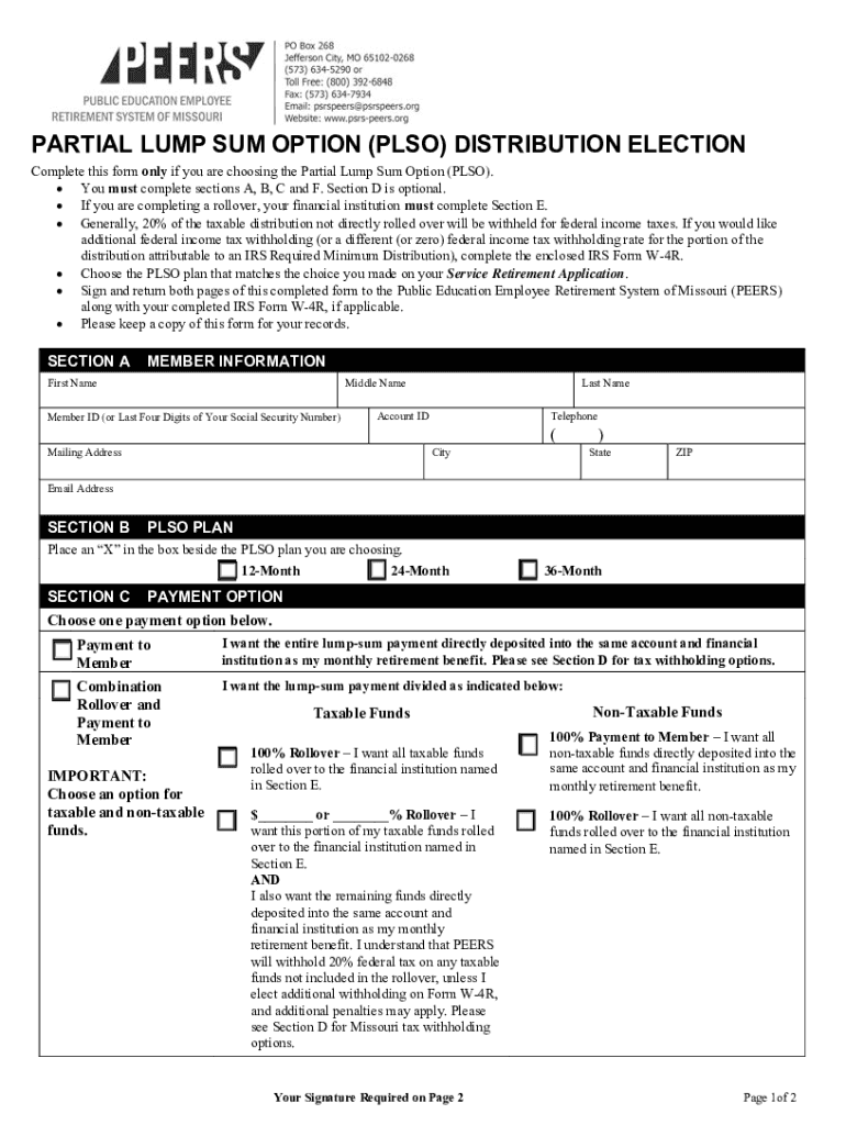 Fillable Online Should I take a partial lump-sum option from TRS? Fax ...