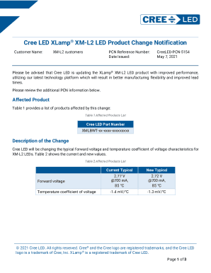 Fillable Online XLamp XM-L2 LED Data Sheet - Cree LED Fax Email Print ...