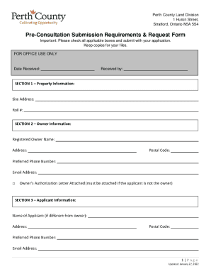 Fillable Online Pre-Consultation Submission Requirements & Request Form ...