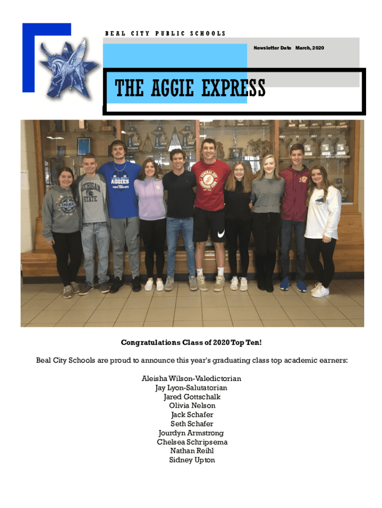 Fillable Online THE AGGIE EXPRESS - Beal City Public Schools Fax Email ...