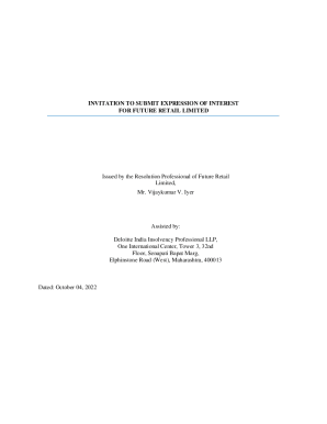 Fillable Online invitation to submit expression of interest - Future ...