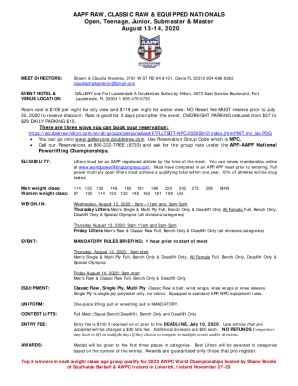Fillable Online Official Rule Book - World Powerlifting Congress Fax ...
