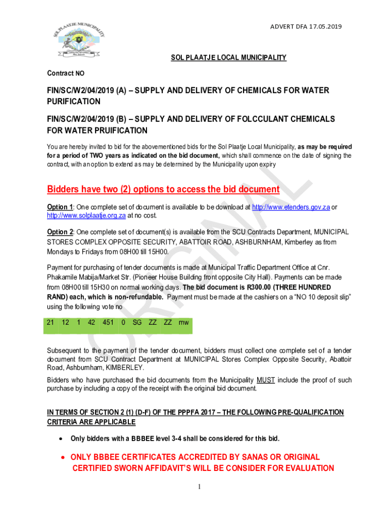 Fillable Online ADVERT DFA 17 Fax Email Print - pdfFiller