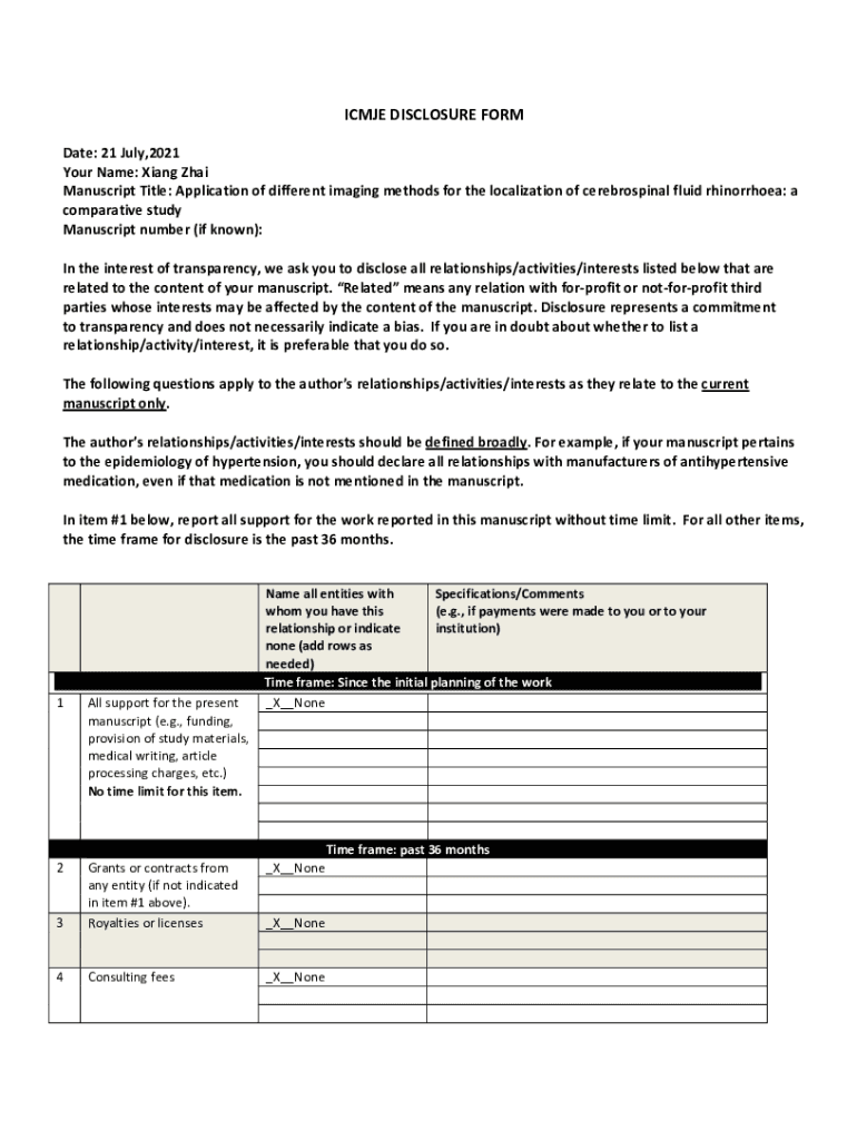 Fillable Online COI disclosure form- 2021 revised.docx Fax Email Print ...