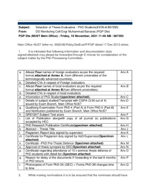 Fillable Online seecs nust edu As a PhD Examiner ... My Top 25 Tips for ...