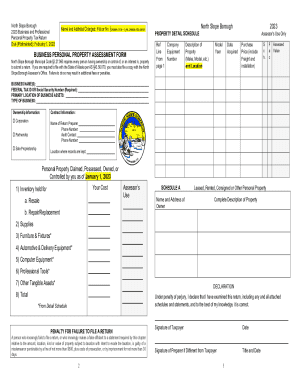 Fillable Online BUSINESS PERSONAL PROPERTY ASSESSMENT FORM ... Fax ...