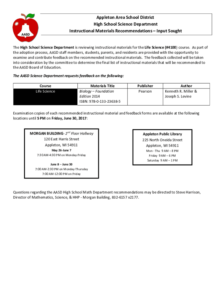 Fillable Online Selecting Instructional Materials: A Guide for K-12 Science Fax Email Print ...