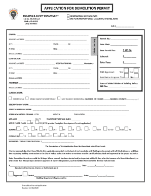 Fillable Online application for demolition permit - City of Hailey Fax Email Print - pdfFiller