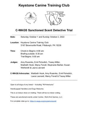 Fillable Online Keystone Canine Training Club - Pittsburgh City Paper ...