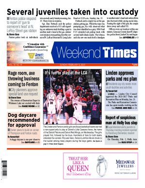 Fillable Online Several juveniles taken into custody - Fenton - Tri ...