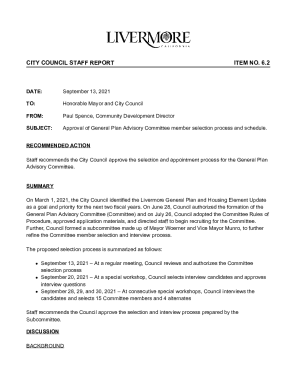 Fillable Online City Council Staff Report Item No. 6.2 - Cover Page Fax ...