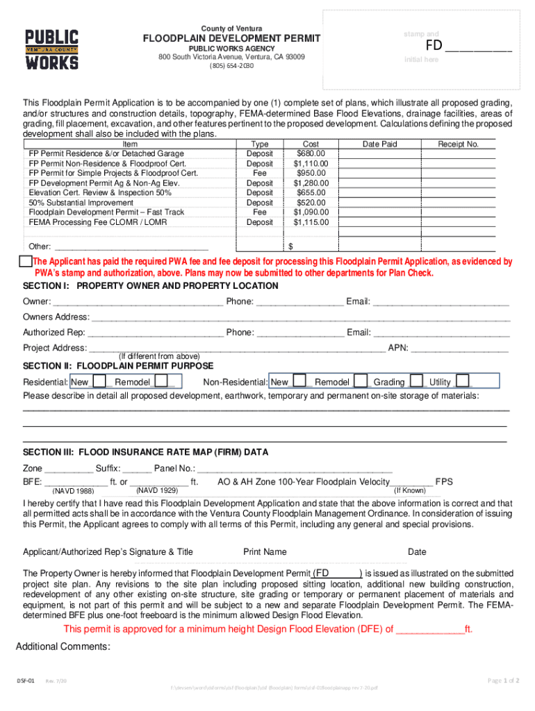 Fillable Online Permit Application Information and Handouts - Ventura - vcrma Fax Email Print ...