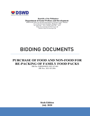 Fillable Online INVITATION TO BID FOR - DSWD Field Office III Official ...