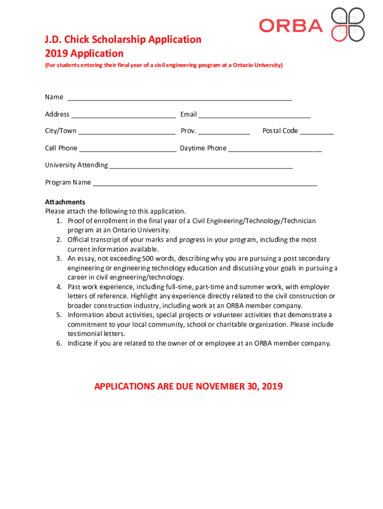 Fillable Online Y.c. Yang Civil Engineering Scholarship Application ...