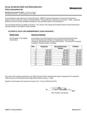 Fillable Online Accidental Death and Dismemberment (AD&D) Conversion ...
