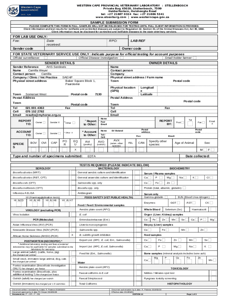 Sample Submission - PLS Analytical Doc Template | pdfFiller