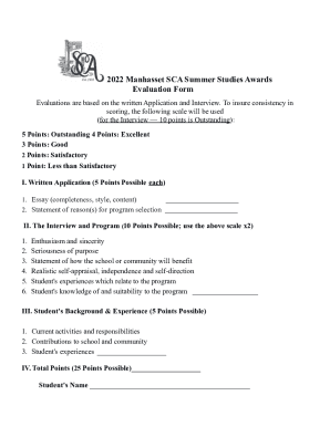Fillable Online Summer Studies Evaluation Form.pdf Fax Email Print ...