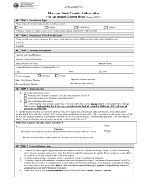 Fillable Online Fillable Electronic Funds Transfer Authorization (via ...