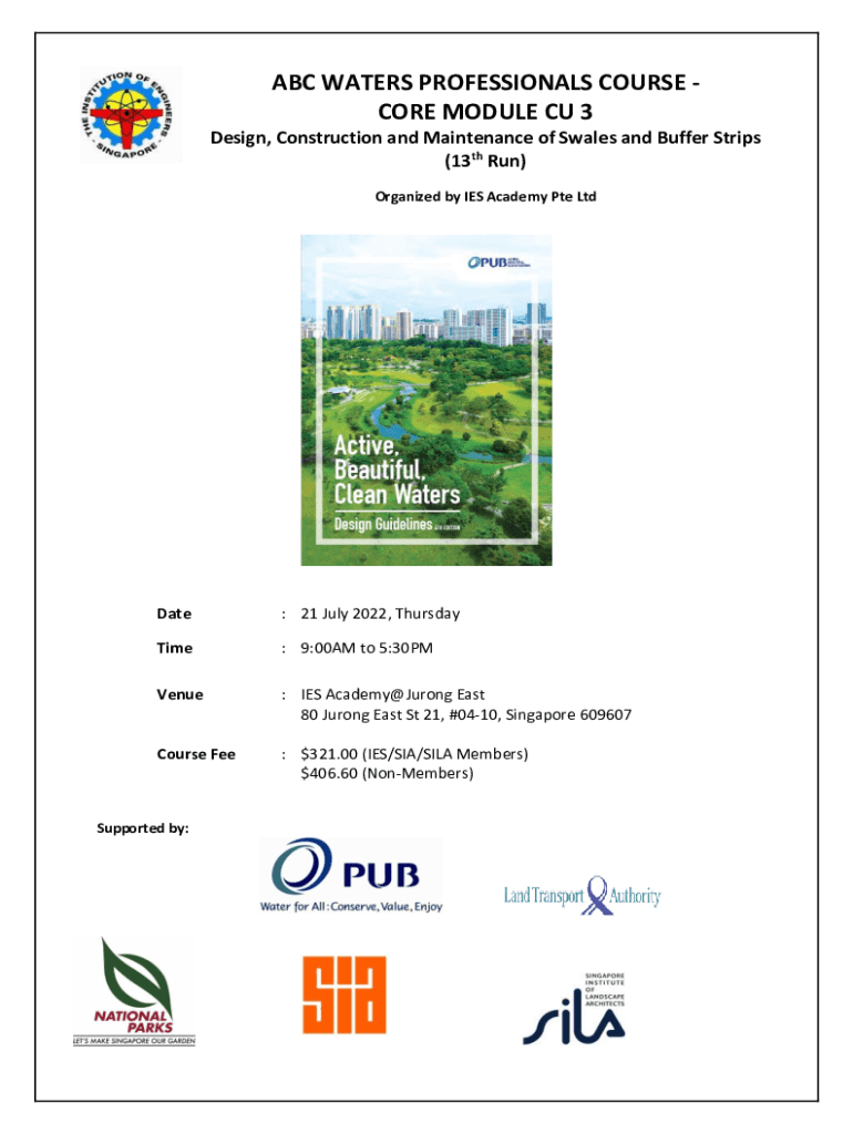 Fillable Online ABC Waters Professionals Core Module CU 3 - Institution ...