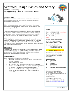 Fillable Online Scaffold Design Basics and Safety (Virtual ...