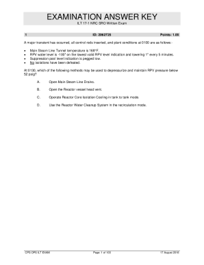 Fillable Online Administered SRO Written Exam with Answer Key. Fax ...