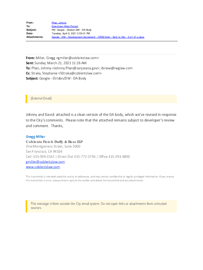 Fillable Online Johnny and David: attached is a clean version of the ... - Amazon AWS Fax Email ...