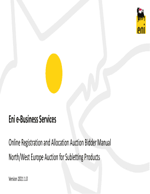 Fillable Online Eni e-Business Services - Online Registration and ...