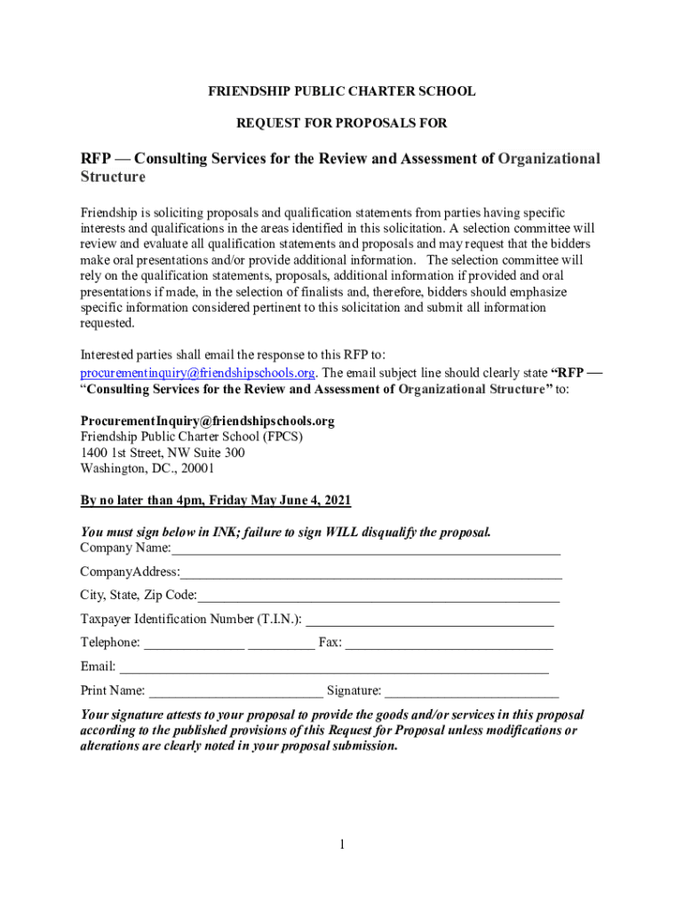 Fillable Online RFP-Organizational-structure-review-and-Consulting-Services ... Fax Email Print ...