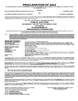 Fillable Online proclamation of sale - Heritage Auctioneers Fax Email ...