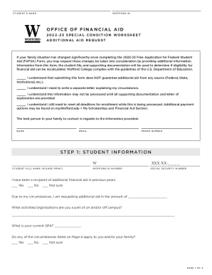 Fillable Online OFFICE OF FINANCIAL AID STEP 1: STUDENT INFORMATION Fax ...