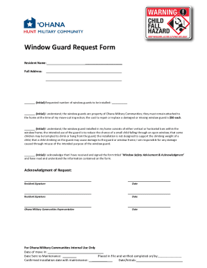 Fillable Online Window Guard Request Form - WordPress.com Fax Email ...
