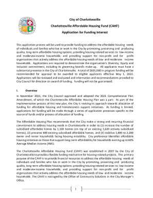 Fillable Online Notice of Funding Availability through city's affordable-housing - Fax Email ...